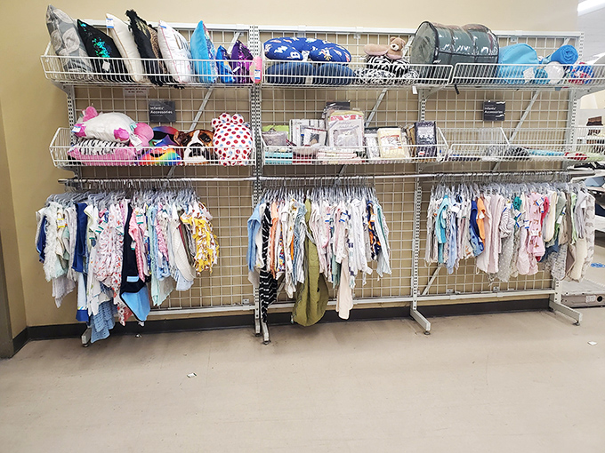 The baby section: practical proof that spending a fortune on infant clothes that fit for approximately 12 minutes is entirely unnecessary.