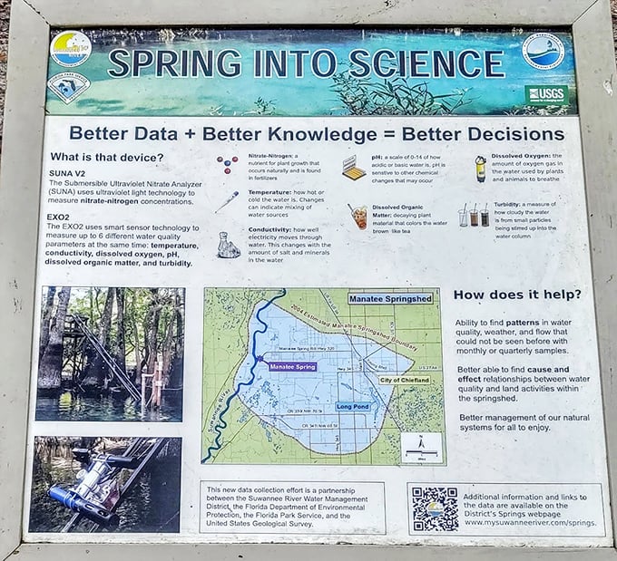 Science meets recreation at this informative display &ndash; proving that understanding a spring's chemistry only enhances its magic.