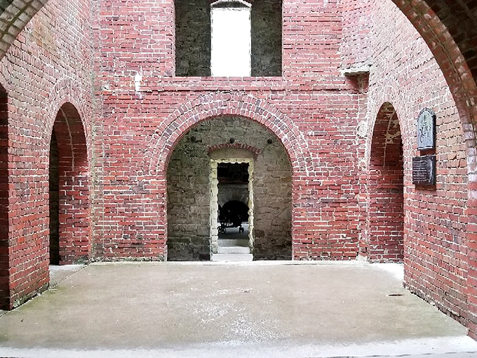Inside reveals the castle's skeleton—brick arches that have witnessed a century of Ohio history and countless visitor selfies.