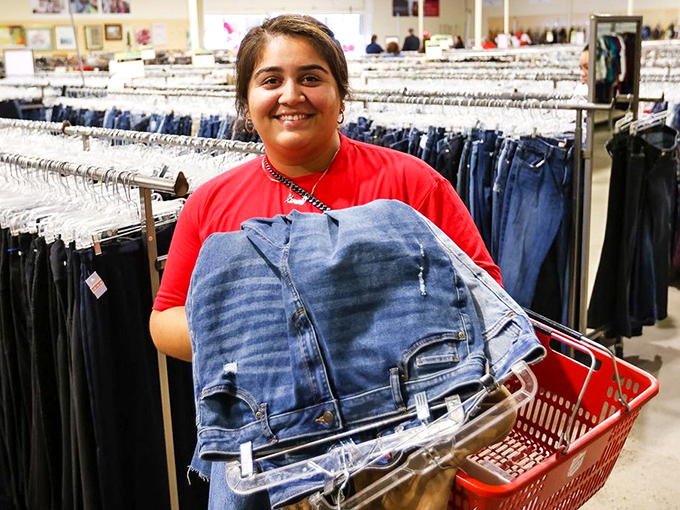 Denim victory! That triumphant moment when you've found multiple pairs of perfectly broken-in jeans that somehow fit like they were made for you.