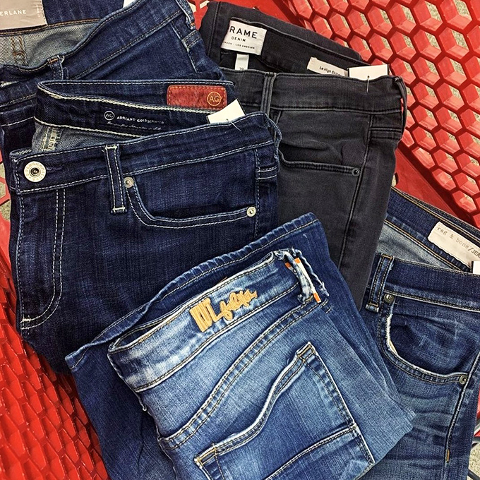 Denim democracy in action—designer labels hanging shoulder to shoulder with everyday brands, all at prices that won't make you wince.