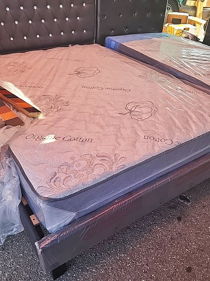 Brand-name mattresses wrapped and ready, because even your back deserves a deal it can sleep soundly on.