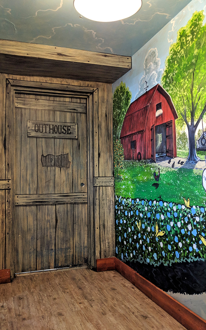 Even the restroom has personality &ndash; when a restaurant puts this much thought into bathroom decor, you know the food's going to be spectacular.