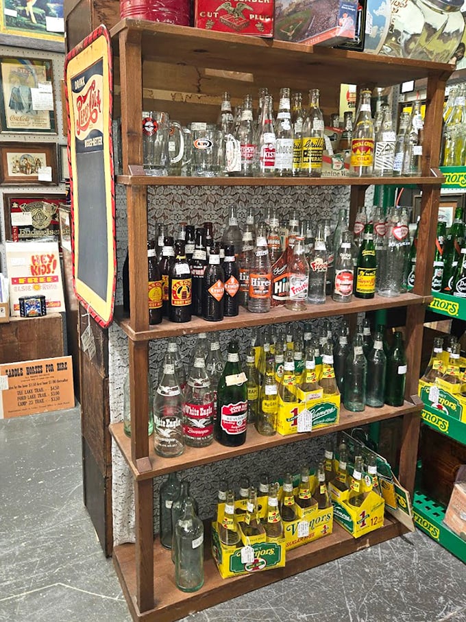 The soda pop museum! These bottles once hydrated America, back when "diet" meant you just drank a smaller bottle.