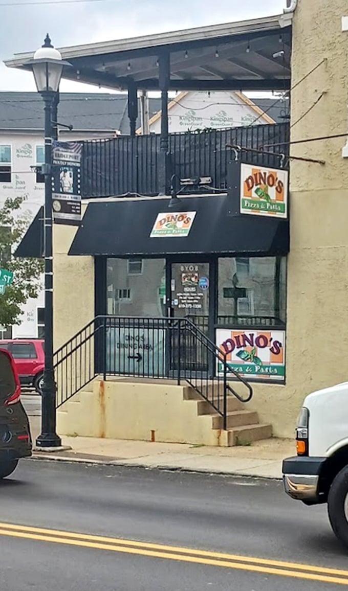 The BYOB sign isn't just information—it's an invitation to bring your favorite bottle and settle in for a proper feast.