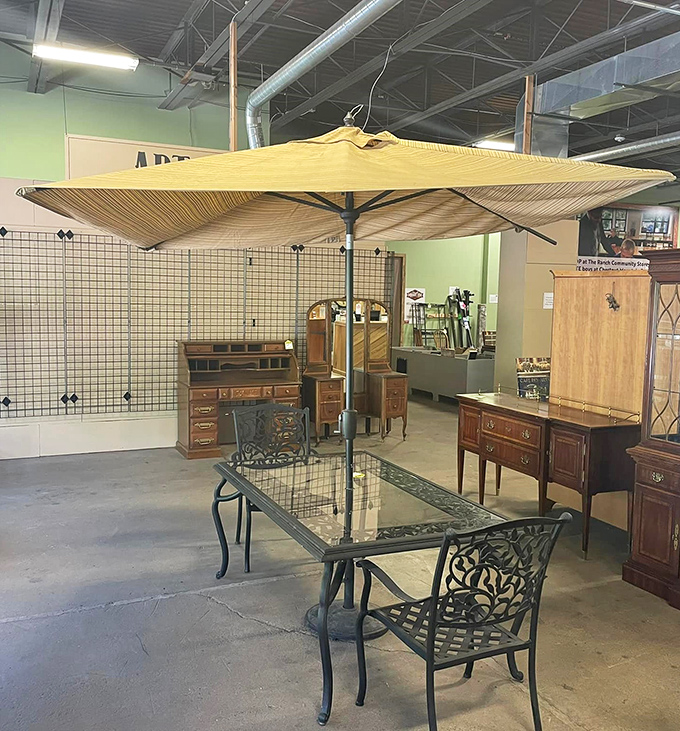 Backyard dreams materialize with this patio set. Just add friends, cold beverages, and those string lights you've been hoarding since last summer.