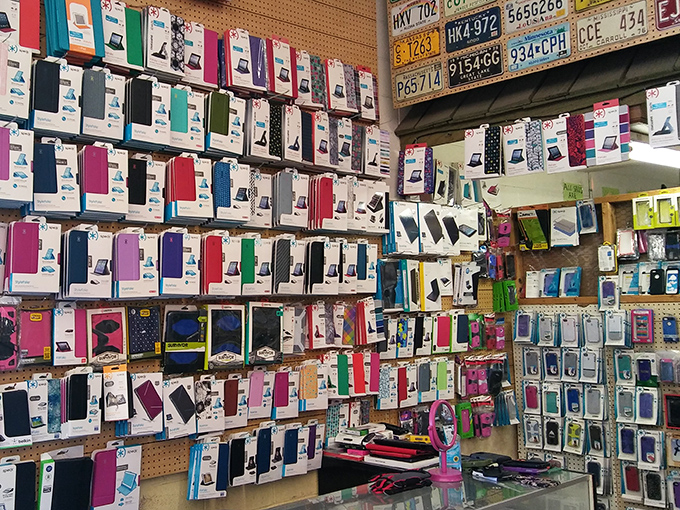 Phone case paradise! Because nothing says "I'm unique" like choosing from 500 identical cases in slightly different colors.