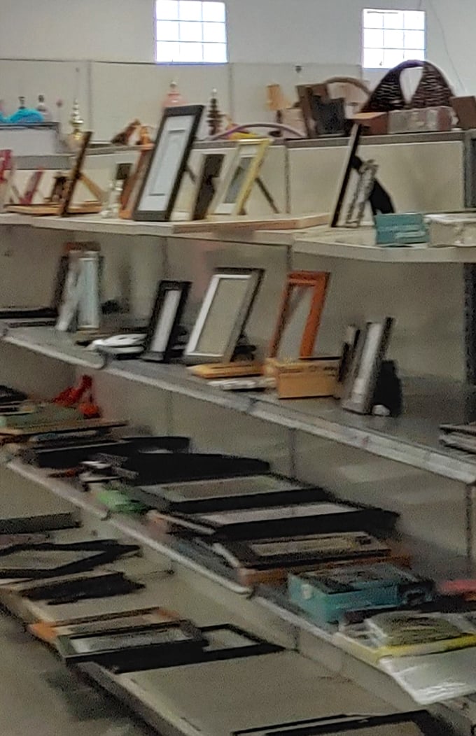 Picture frames waiting for new memories. One person's discard becomes another's perfect showcase for family photos and vacation snapshots.