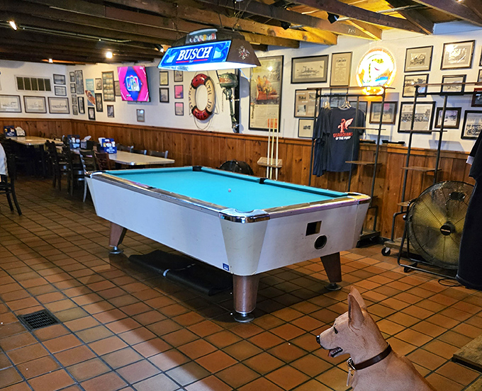 Where friendly competition meets island leisure &ndash; this pool table has witnessed more vacation bragging rights being won than any fishing charter.
