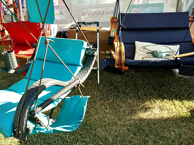 Porch swings reimagined for modern living. These hanging chairs promise lazy Sunday afternoons with a good book and a cold sweet tea.
