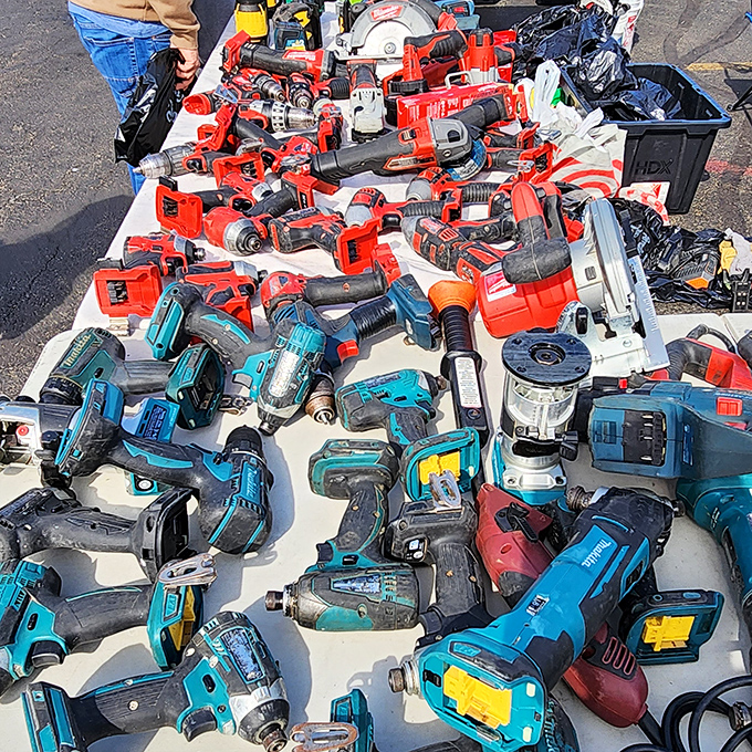 Tool paradise for DIY enthusiasts or the perfect place to replace what your neighbor "borrowed" three years ago and never returned.