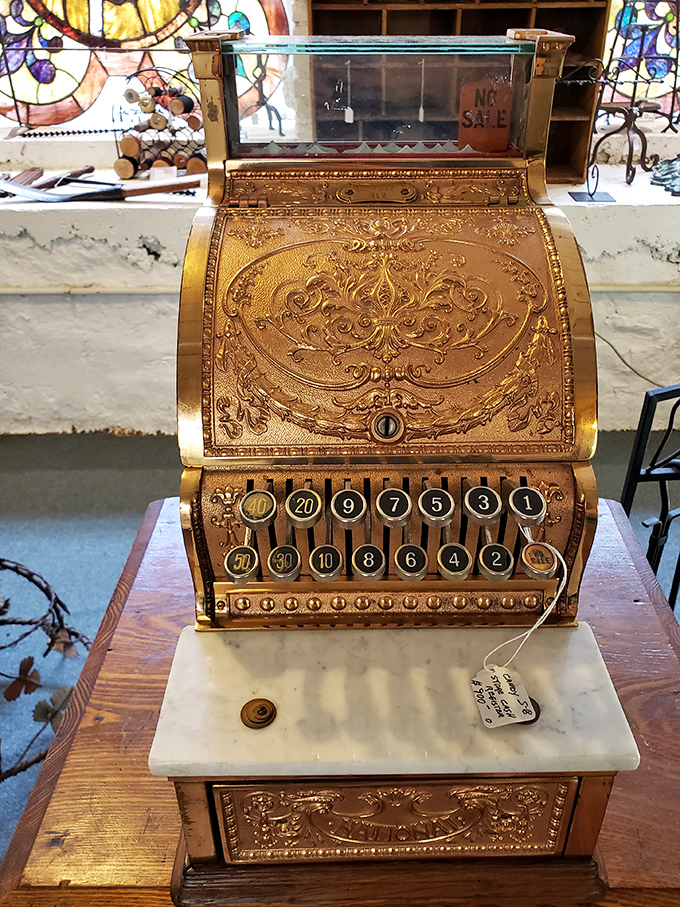 Before digital payments, there was this golden beauty. Ringing up purchases with style when "cloud storage" meant keeping your money in the attic.