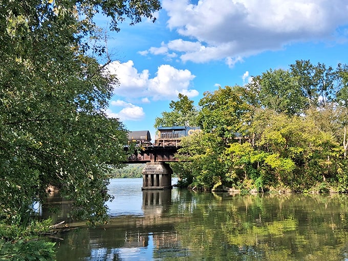 This tranquil waterway scene captures Maysville's riverside charm&mdash;where nature and small-town life create postcard moments that Instagram filters can't improve.