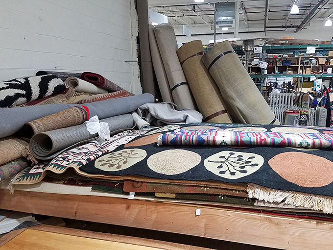 Rugs that have seen more feet than a podiatrist, ready for their second act in your hallway.