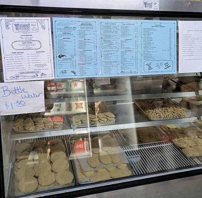 Treasure chest of breaded delights awaiting their hot oil baptism. These seafood cakes are about to make someone's day significantly better.