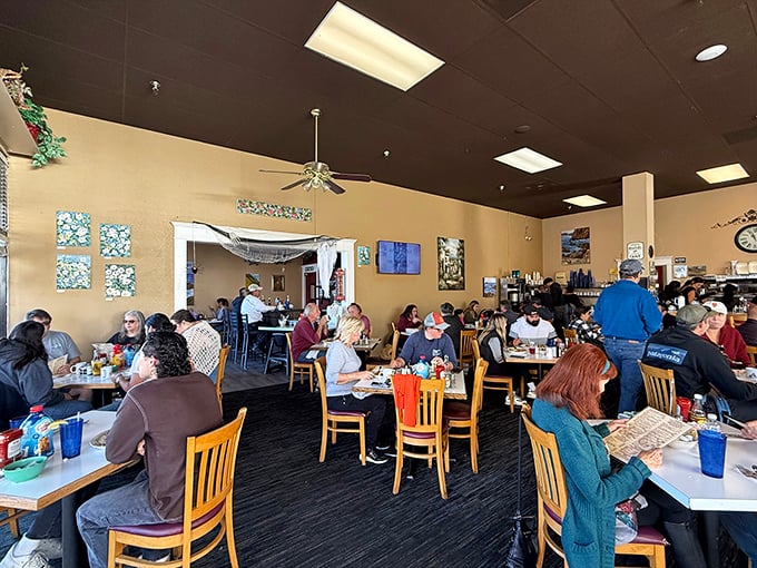 A dining room humming with satisfaction. Every table tells a story, and most end with clean plates and plans to return soon.