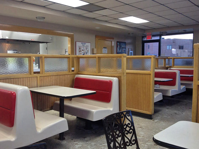 These booths have witnessed countless first dates, family gatherings, and solo diners having religious experiences with green chile cheeseburgers.