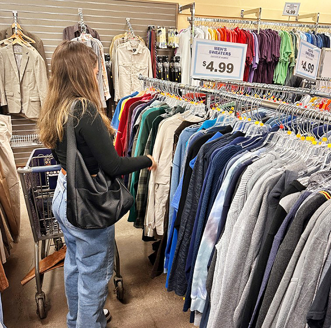 The thrill of the hunt in action&mdash;men's sweaters for $4.99 might be the best deal in New Mexico outside of green chile season.