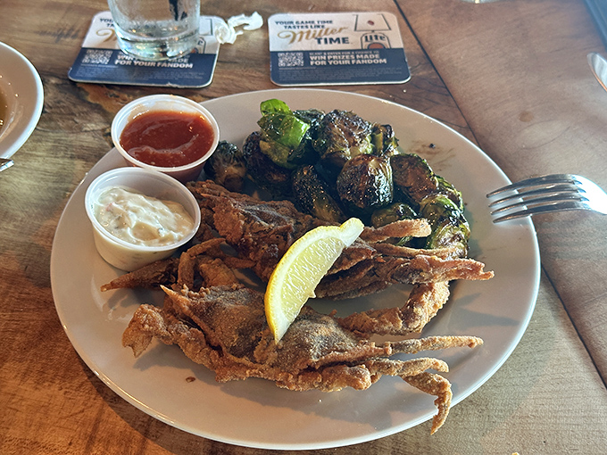 Soft shell crabs and Brussels sprouts&mdash;a pairing so unexpectedly perfect it's like discovering your favorite aunt is secretly a tango champion.