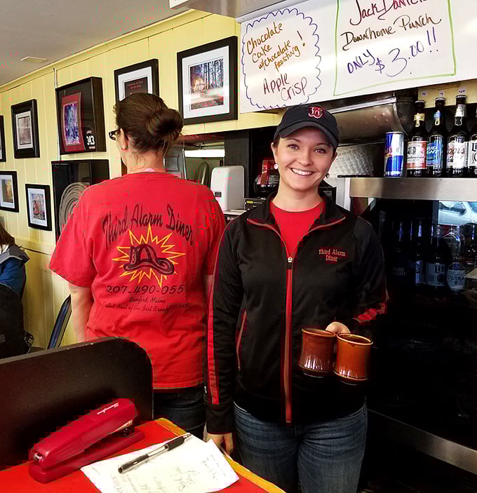 Friendly staff sporting the diner's signature red attire&mdash;these culinary first responders are ready to rescue you from hunger.