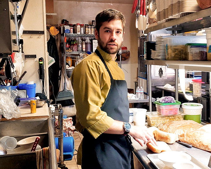 Behind every great burger is someone who cares about getting it right - kitchen dedication at its finest.