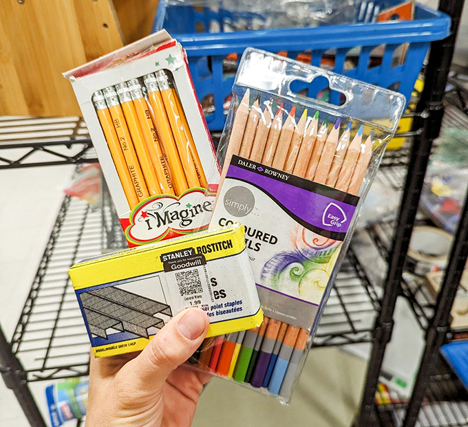 Office supply gold! These pristine pencils and staples prove one person's "no longer needed" is another's "perfectly practical" find.