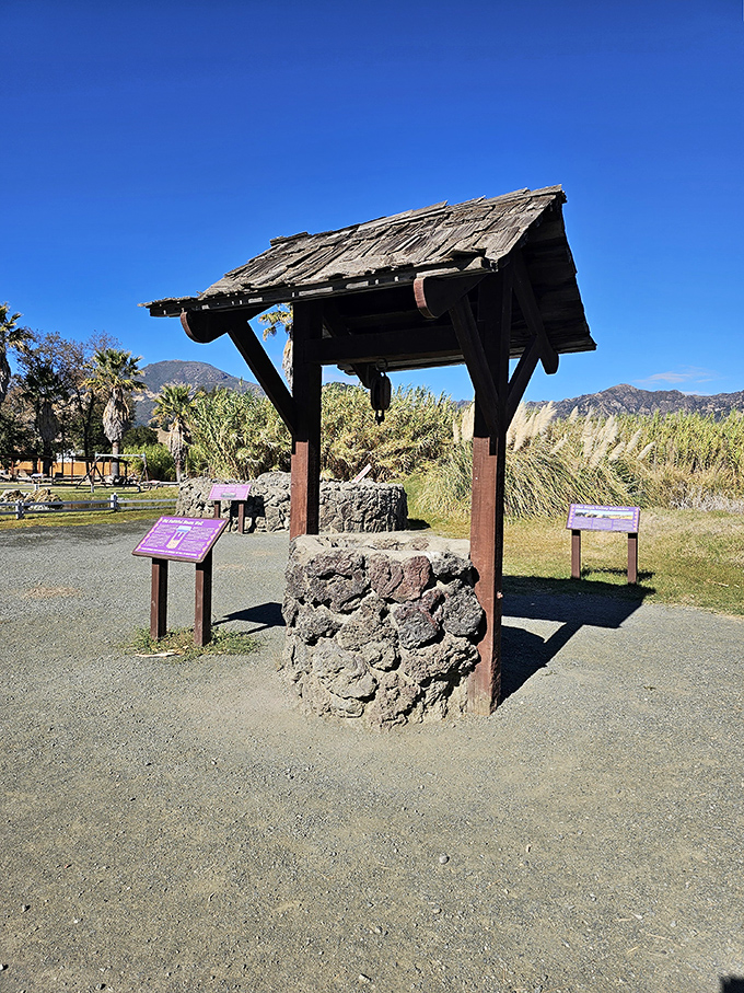 This rustic well structure stands as a testament to humans harnessing geothermal power long before it was trendy.