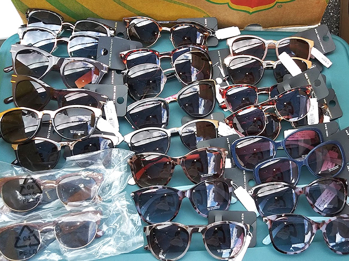 Sunglasses galore! Enough styles to transform you from "Who's that?" to "WHO is THAT?!" in seconds flat.