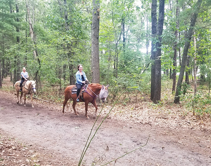 Saddle up for serenity: The park's bridle paths provide equestrians with miles of scenic trails through some of Rhode Island's most pristine woodlands.