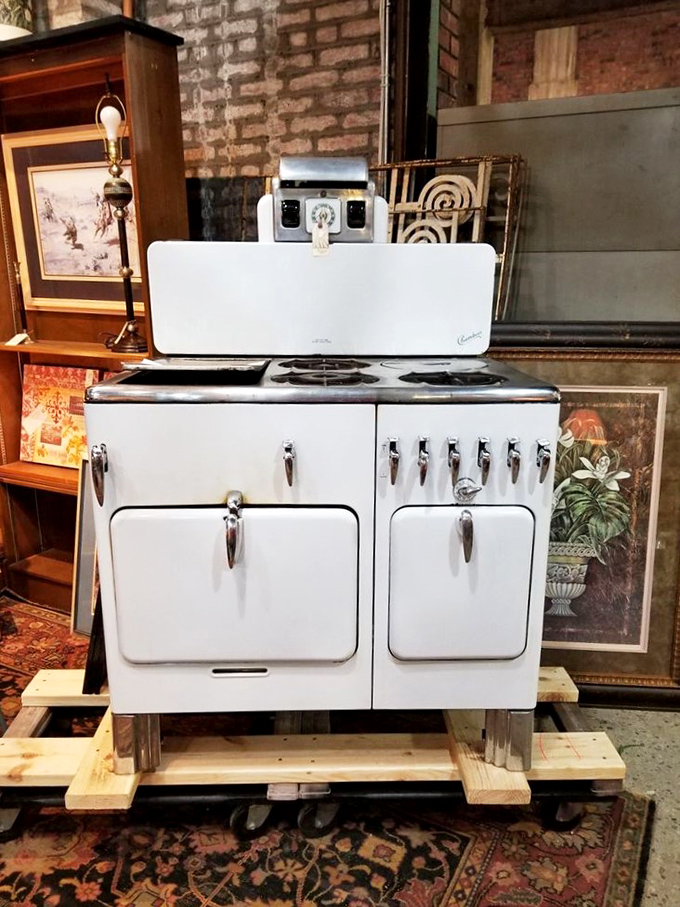 This gleaming vintage stove isn't just kitchen equipment&mdash;it's a time machine to Sunday dinners where calories didn't count and diets didn't exist.