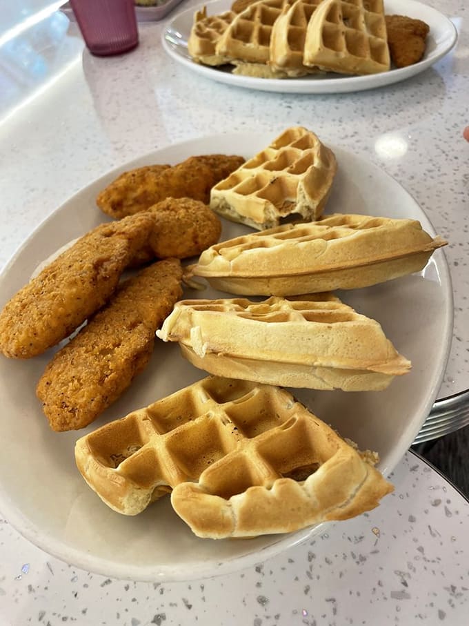Waffles and chicken tenders: proof that some of history's greatest partnerships weren't planned but were destined to be together.