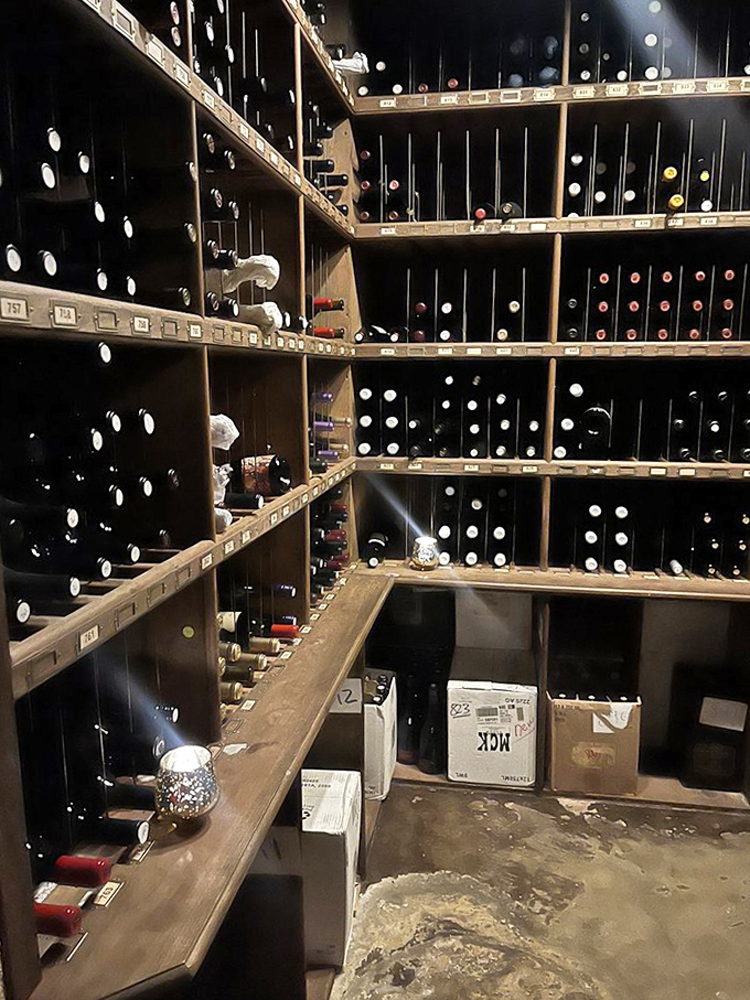 The wine cellar isn't just impressive&mdash;it's practically a cathedral dedicated to the worship of fine vintages.