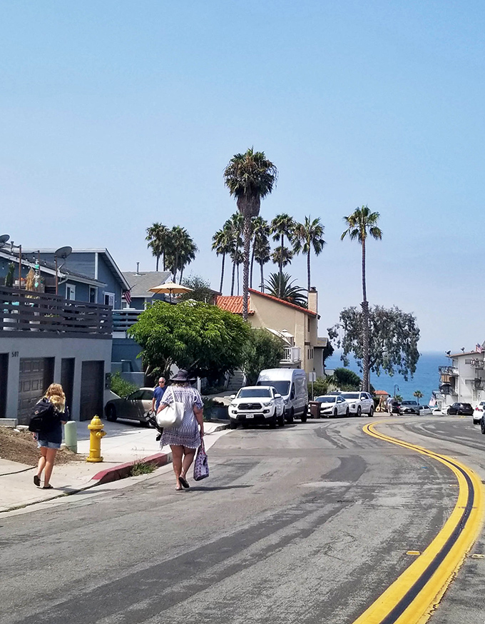 San Clemente's streets curve toward the ocean, as if the whole town is leaning in for a better view.