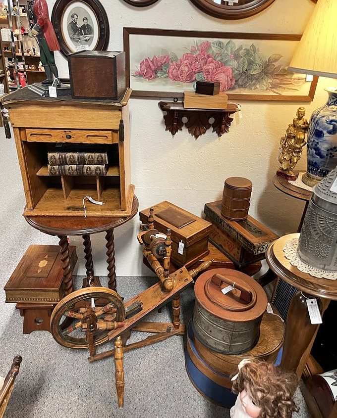 A spinning wheel that doesn't require Wi-Fi to operate. These handcrafted wooden tools remind us of a time when "handmade" wasn't just a marketing term. 