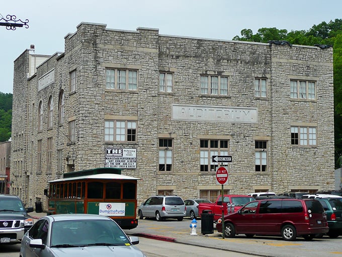 The historic Auditorium waits patiently for its next performance, a limestone sentinel that's witnessed everything from vaudeville to indie rock.
