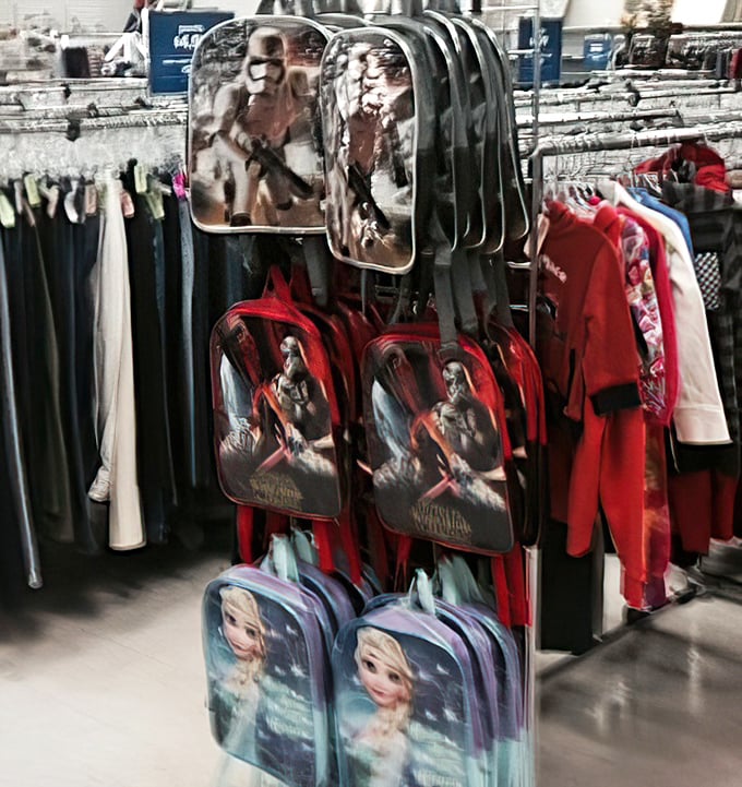 Frozen-themed backpacks await young adventurers, because even Elsa needs to let it go sometimes.