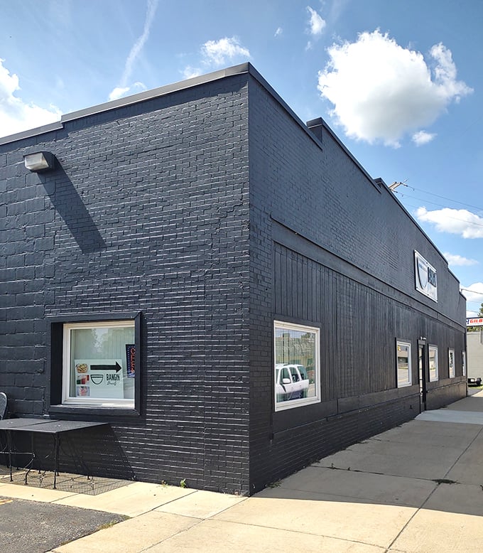 Bangin' Bowls' sleek black exterior stands out like a fashionable New Yorker who decided small-town life suited them better.