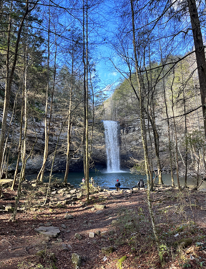 The reward at trail's end. This magnificent waterfall reminds us why sometimes the journey down is worth every step back up.