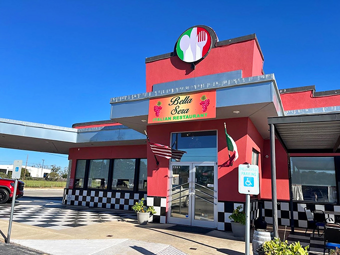 Bella Sera's retro diner aesthetic promises comfort food that would make any road-tripper slam the brakes.