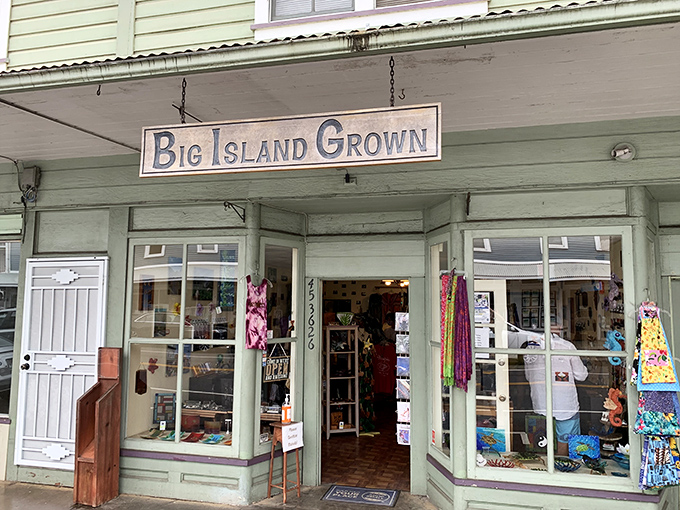 Big Island Grown showcases locally crafted treasures that put airport gift shop souvenirs to shame, all behind a charmingly weathered storefront.