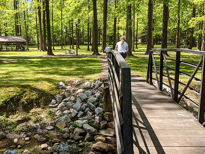 This walking path invites morning strollers and evening joggers to experience Ellendale's natural beauty at their own pace.