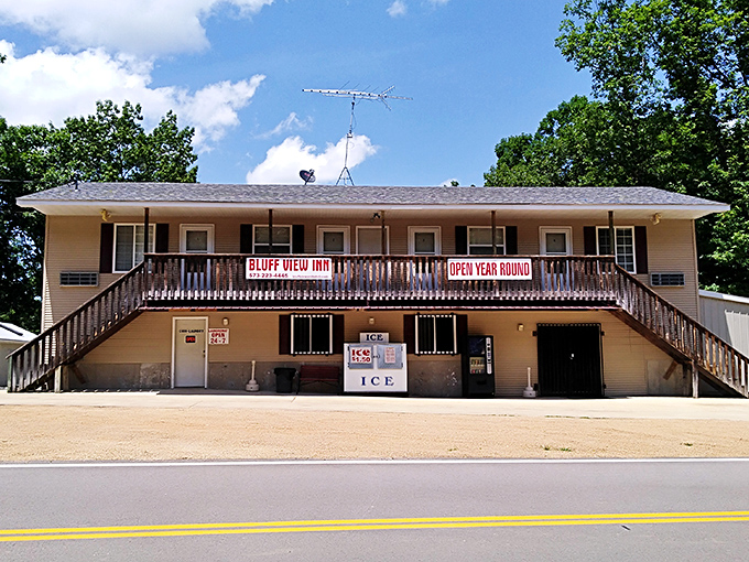 The Bluff View Inn offers no-nonsense lodging with that rare amenity modern hotels can't provide: authentic small-town atmosphere.