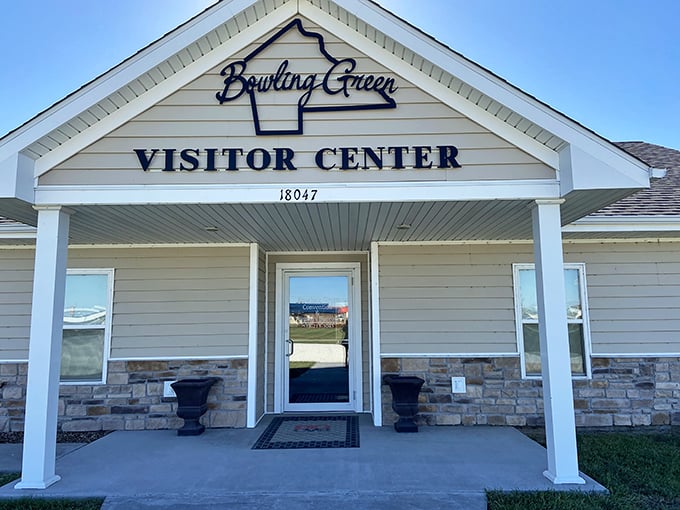 The Bowling Green Visitor Center welcomes travelers with that quintessential Midwestern promise: "We're genuinely glad you're here."