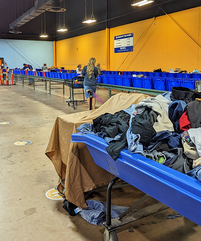 The clothing avalanche that makes fashionistas swoon. Somewhere in this textile mountain is the vintage find of your dreams.