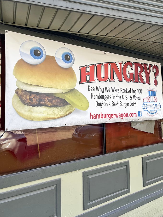A burger with googly eyes might seem silly, but when you've been ranked among America's top 100 burgers, you've earned the right to look however you want.