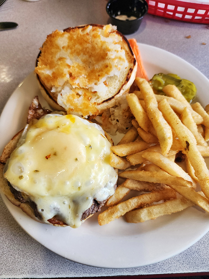 This burger doesn't just come with fries&mdash;it arrives with a supporting cast that deserves its own billing.