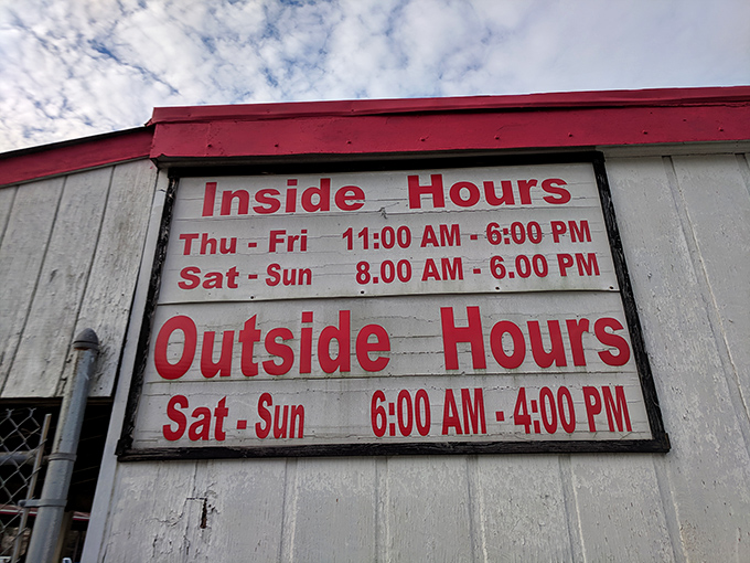 The hours of treasure hunting opportunity&mdash;early birds get first pick, but afternoon shoppers might score the best deals.