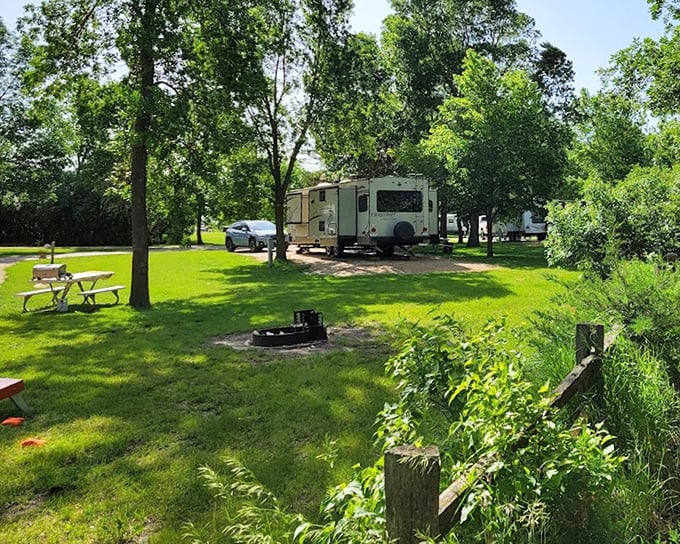 RV camping with the perfect balance of creature comforts and creature sightings. Nature's neighborhood has excellent curb appeal.