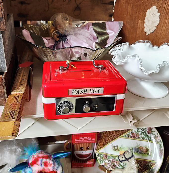 This vintage cash box isn't just a nostalgic throwback—it's a time machine to when "saving up" meant something more tangible than a digital bank balance.