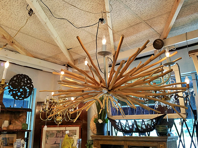 Not your average light fixture&mdash;this wooden starburst chandelier proves that mid-century modern will forever be the cool kid at the design table.